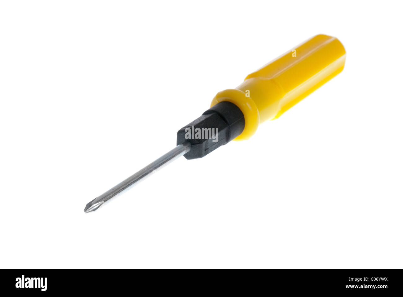 Yellow and black screwdriver isolated on white background Stock Photo ...