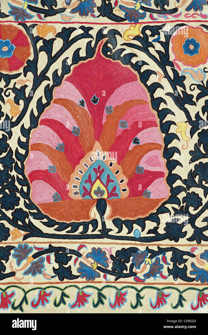 Suzani. Silk embroidered textile from Uzbekistan Stock Photo - Alamy