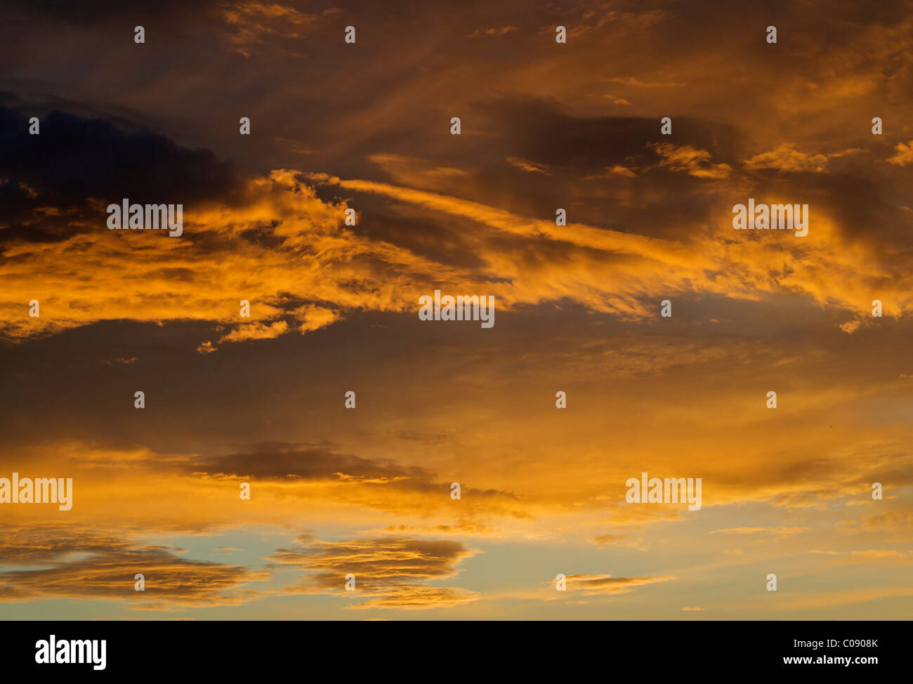 Central Asian sky at sunset Stock Photo - Alamy