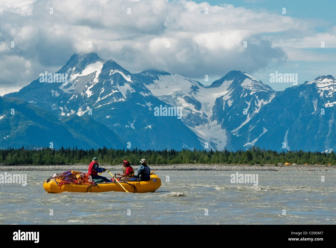 Rafters on the Tatshenshini River, Tatshenshini-Alsek Provincial Park ...