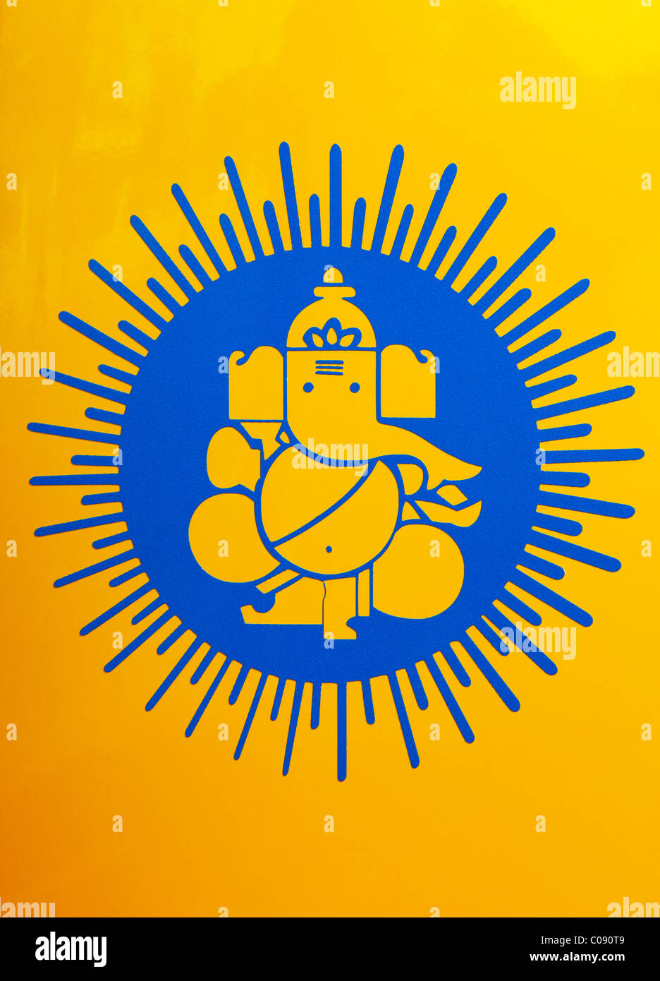 Stylized Hindu Lord Ganesha sticker Stock Photo - Alamy
