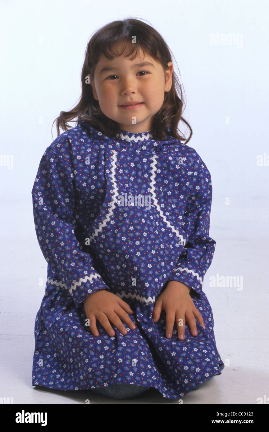 Portrait of Inupiat Girl in Studio, Alaska Stock Photo - Alamy