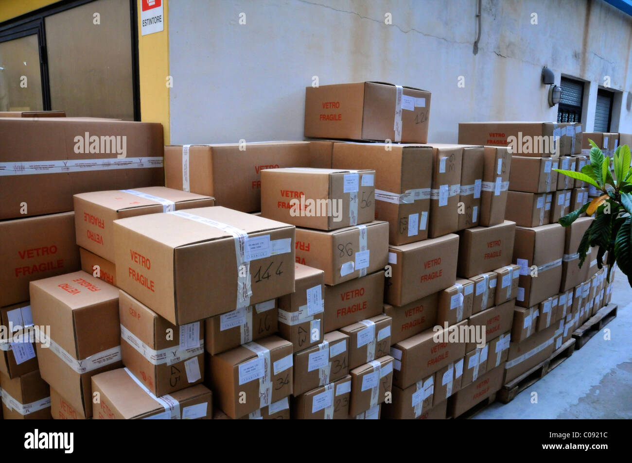 Boxes of Murano glass objects Venice Stock Photo - Alamy
