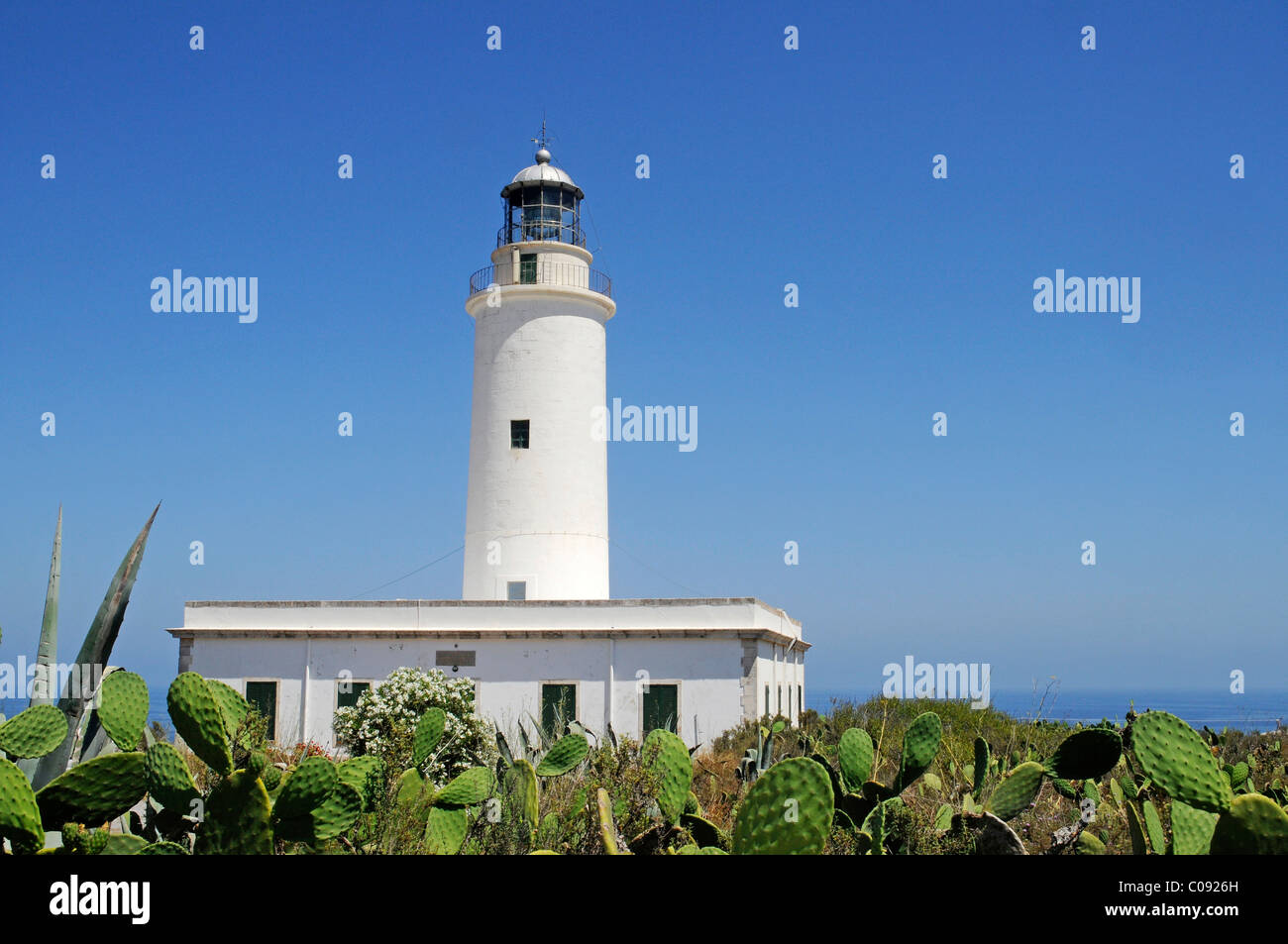 Lighthouse, Faro de la Mola, Formentera, Pityuses, Balearic Islands ...