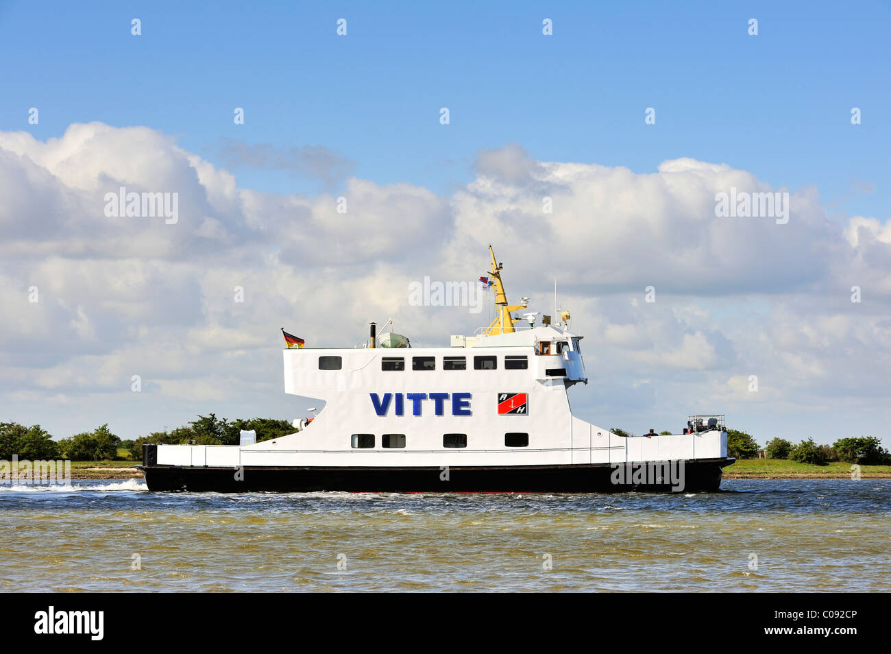 The ferry MF Vitte connects Ruegen Island with Hiddensee Island ...