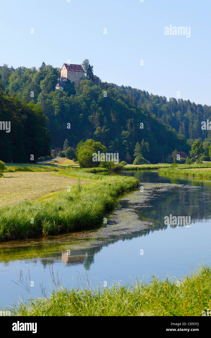 Burg Rabeneck Castle, Wiesent River, Waischenfeld, Wiesenttal Valley ...