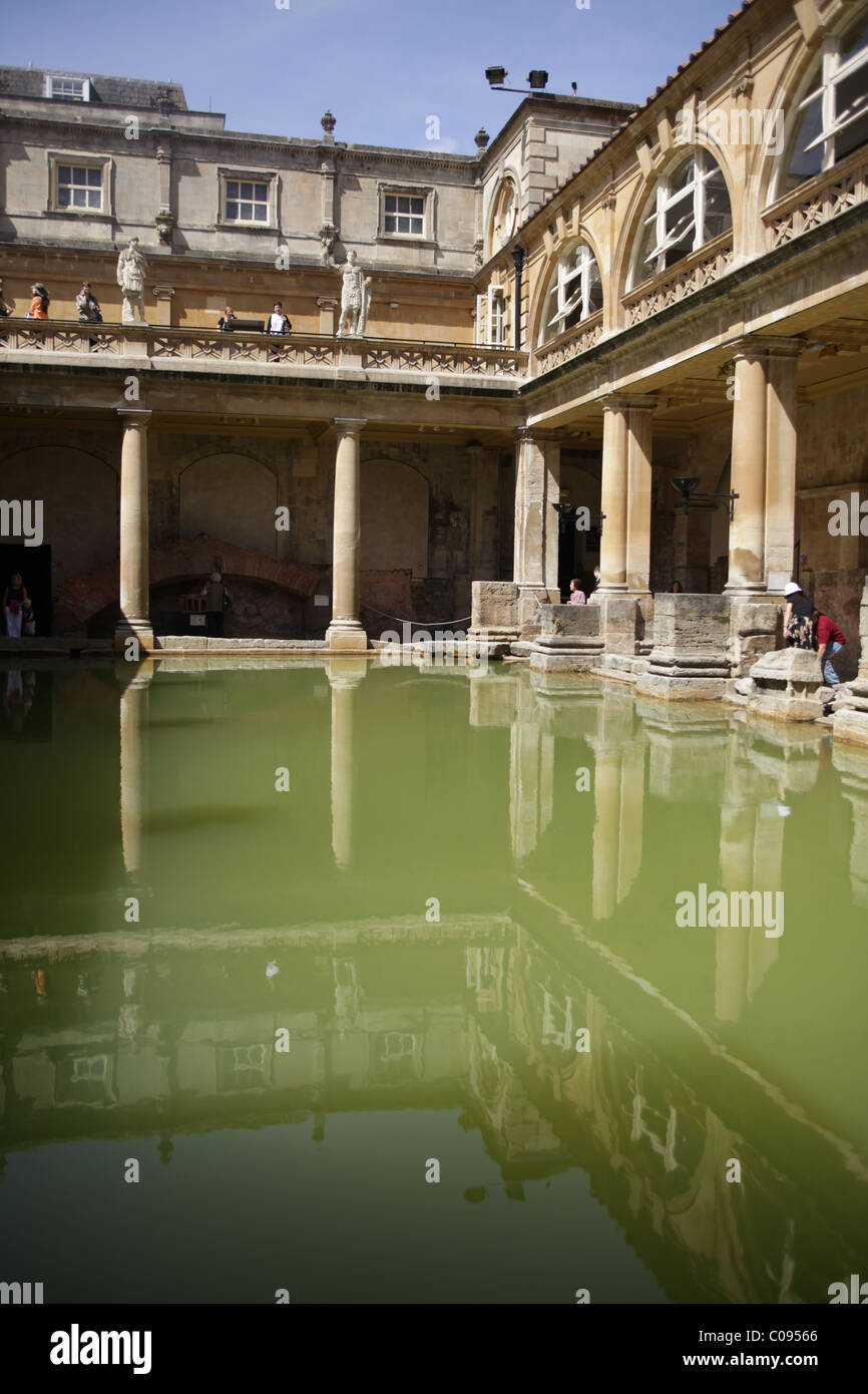GREAT BRITAIN-CIRCA 2010: People at the Roman Baths in Bath, England ...