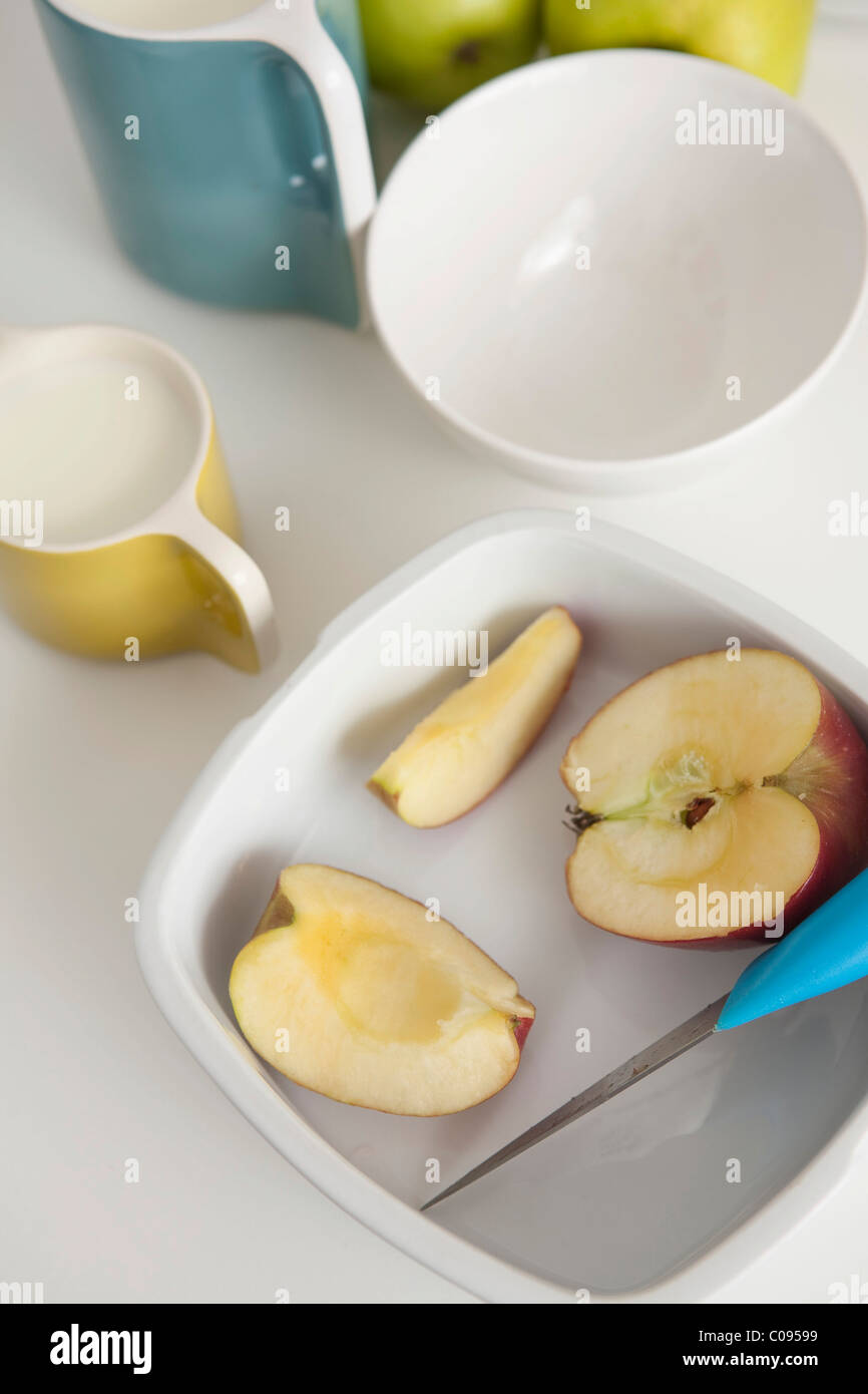 Apple cut open hi-res stock photography and images - Alamy