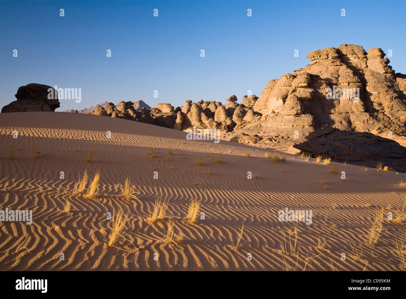 Rock formations in the Libyan Desert, Akakus Mountains, Libyan Desert ...