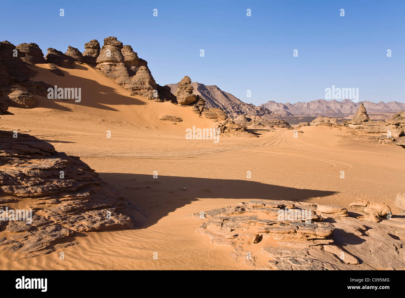 Rock formations in the Libyan Desert, Akakus Mountains, Libya, North ...