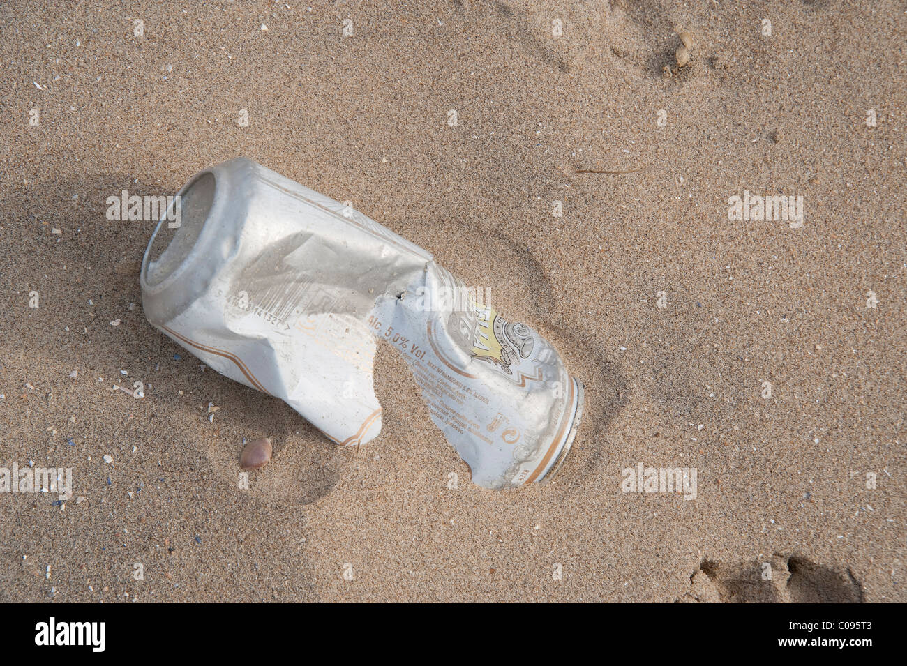 Can in sand hi-res stock photography and images - Alamy