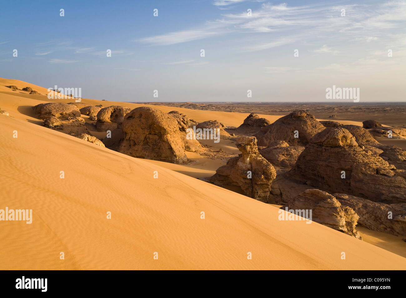 Stone desert, Tassili Maridet, Libyan Desert, Libya, Sahara, North ...