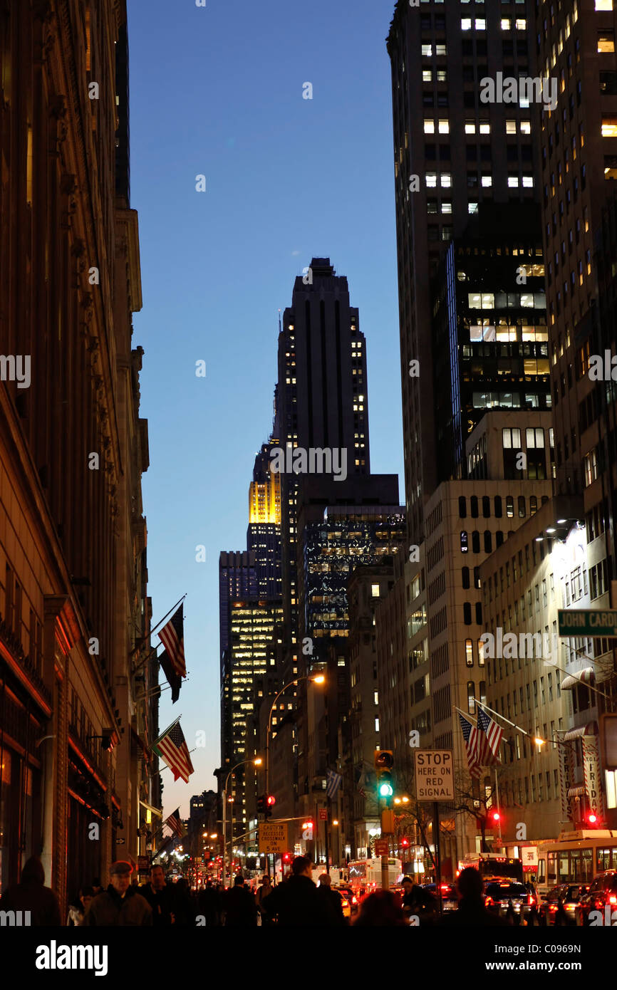 Night shot, Manhattan, New York City, New York, USA Stock Photo - Alamy