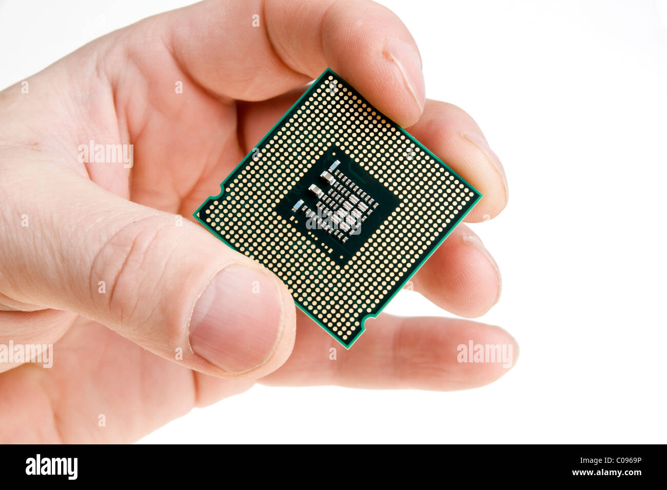 Processor in the hand Stock Photo - Alamy