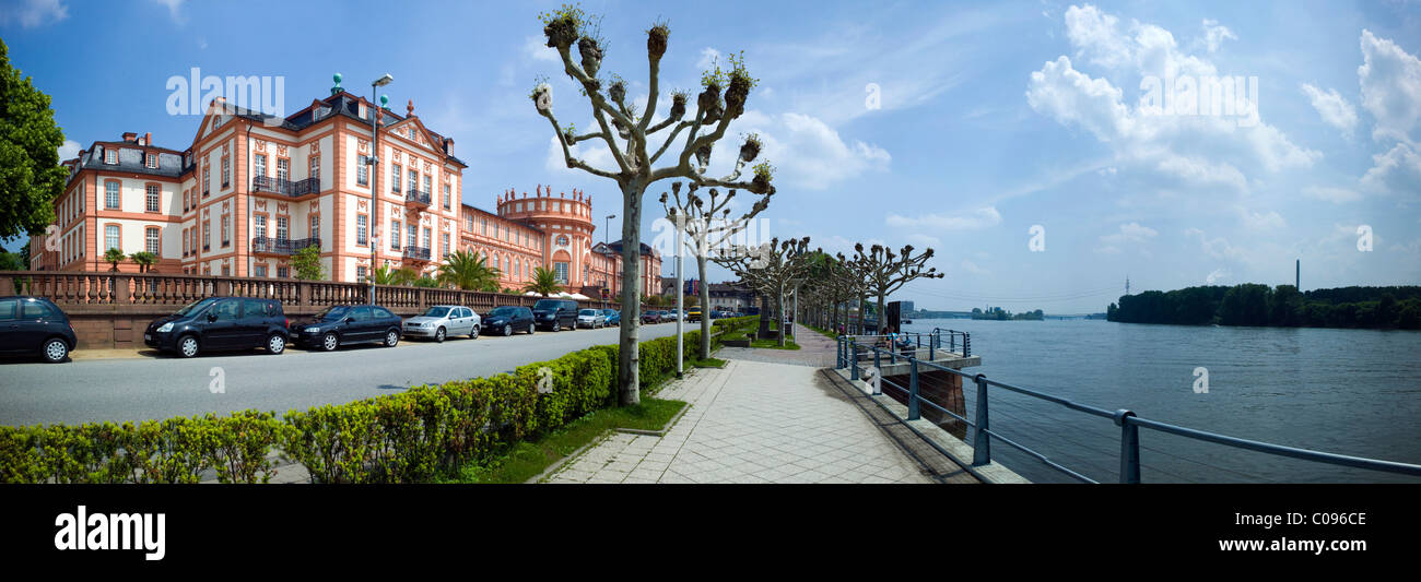 Schloss Biebrich palace, Biebrich borough, Wiesbaden, Rhine, Hesse ...
