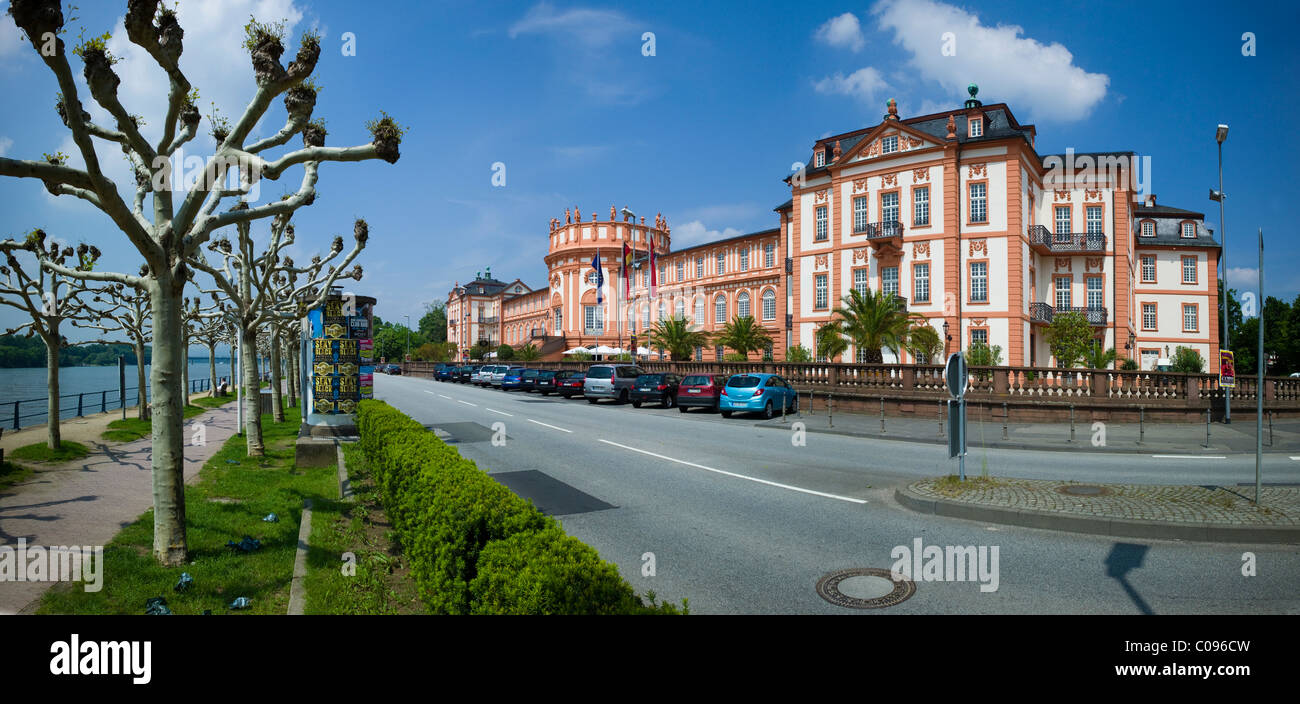 Schloss Biebrich palace, Biebrich borough, Wiesbaden, Rhine, Hesse ...