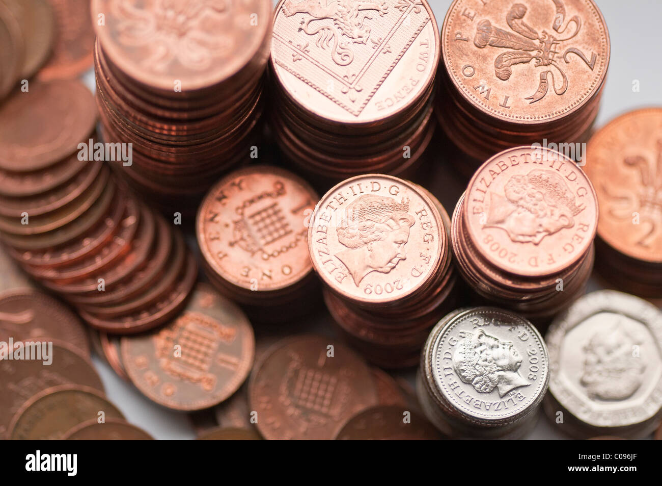 lots of copper coloured coins collected together Stock Photo - Alamy