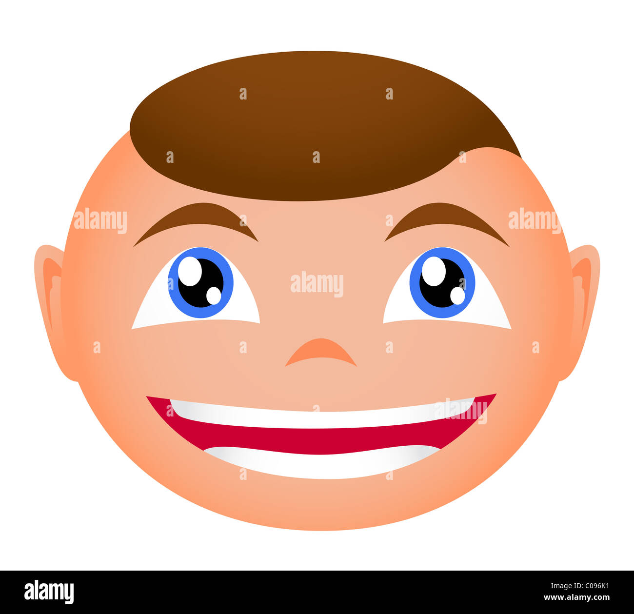 smiling boy face on white Stock Photo - Alamy