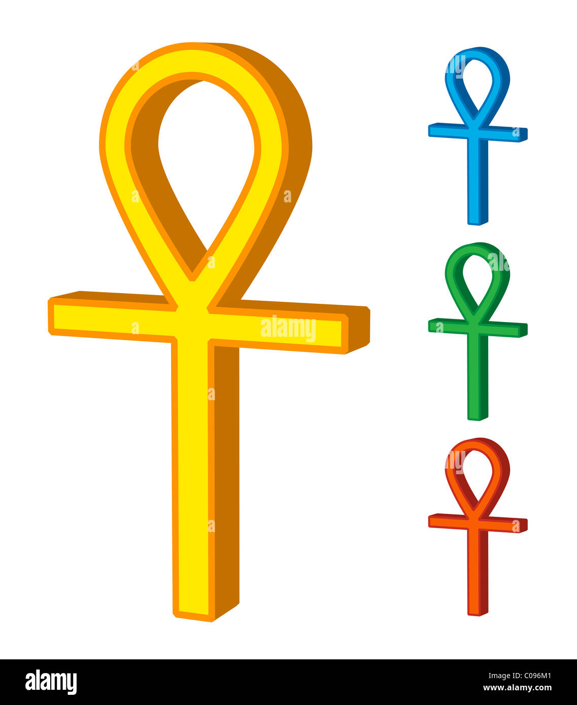 3d ankh symbol in colour Stock Photo - Alamy
