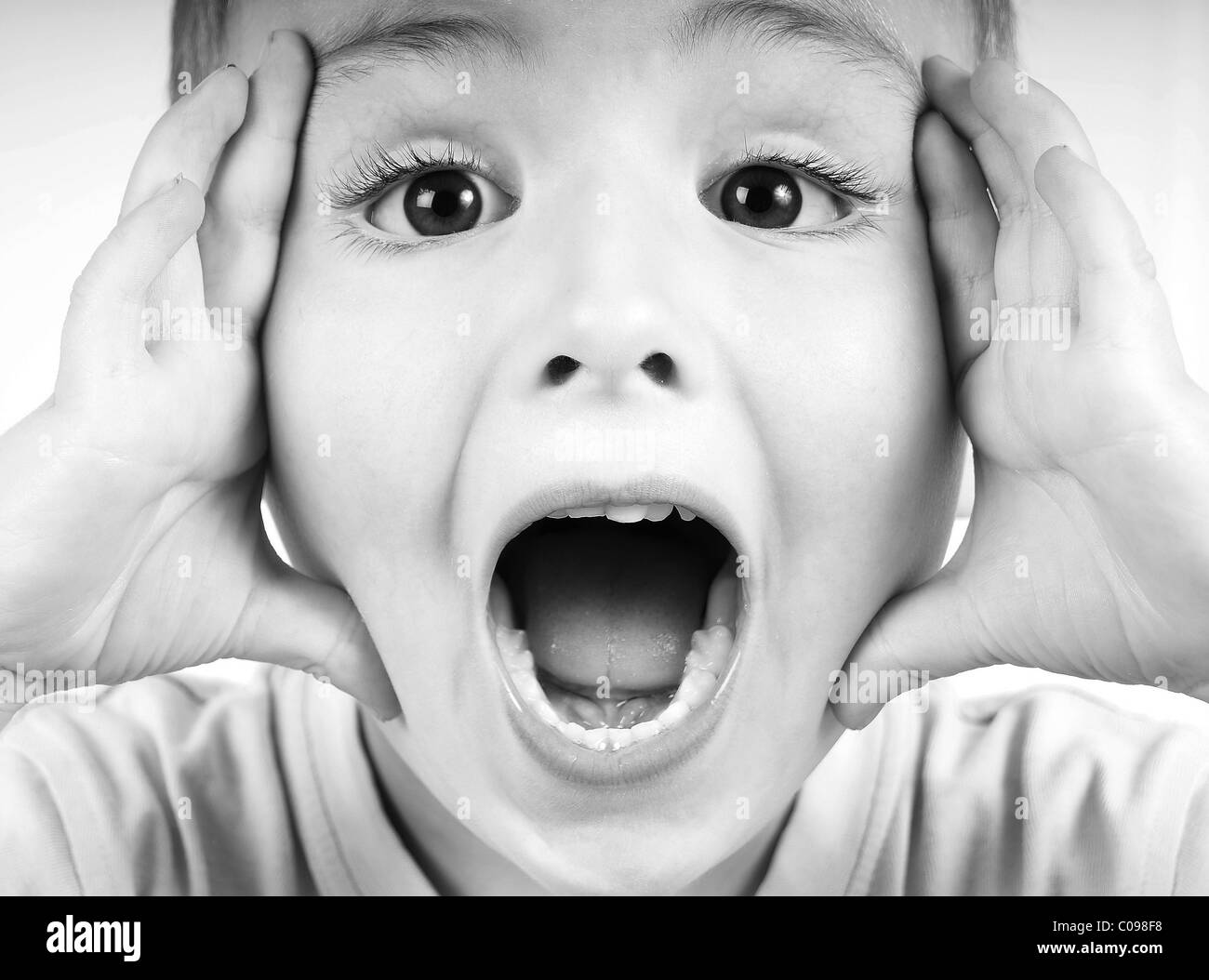 Child and surprise Black and White Stock Photos & Images - Alamy