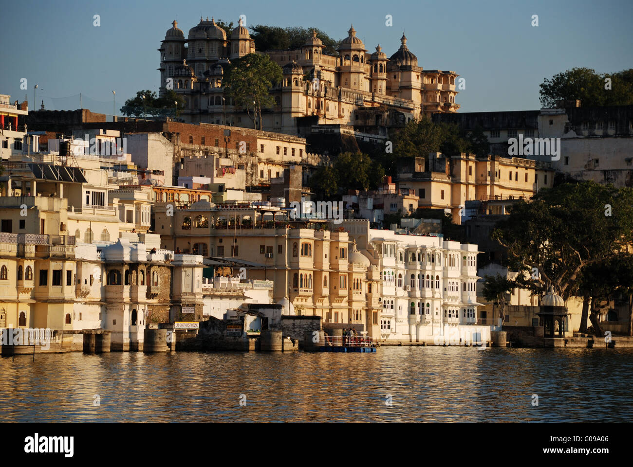 View of Udaipur and City Palace by the lake . Rajasthan , India . Asia ...