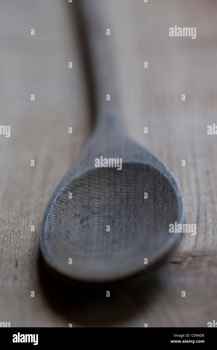 wooden spoon on table Stock Photo - Alamy