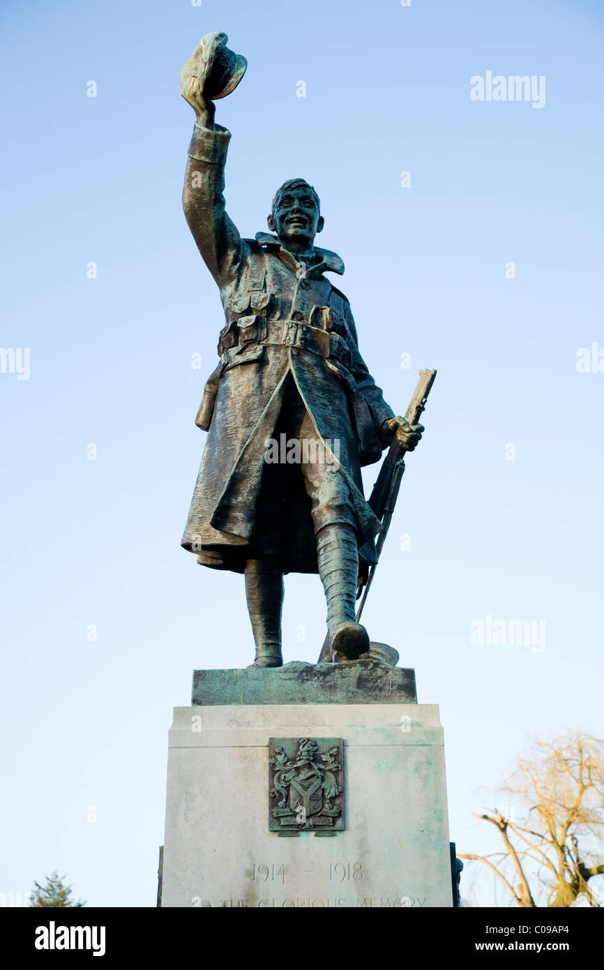 Statue depicting First World War soldier on a War Memorial in Radnor ...