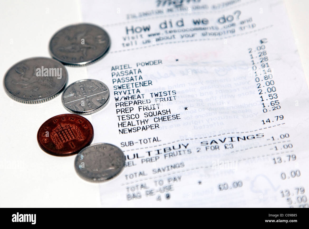 Supermarket receipt hi-res stock photography and images - Alamy