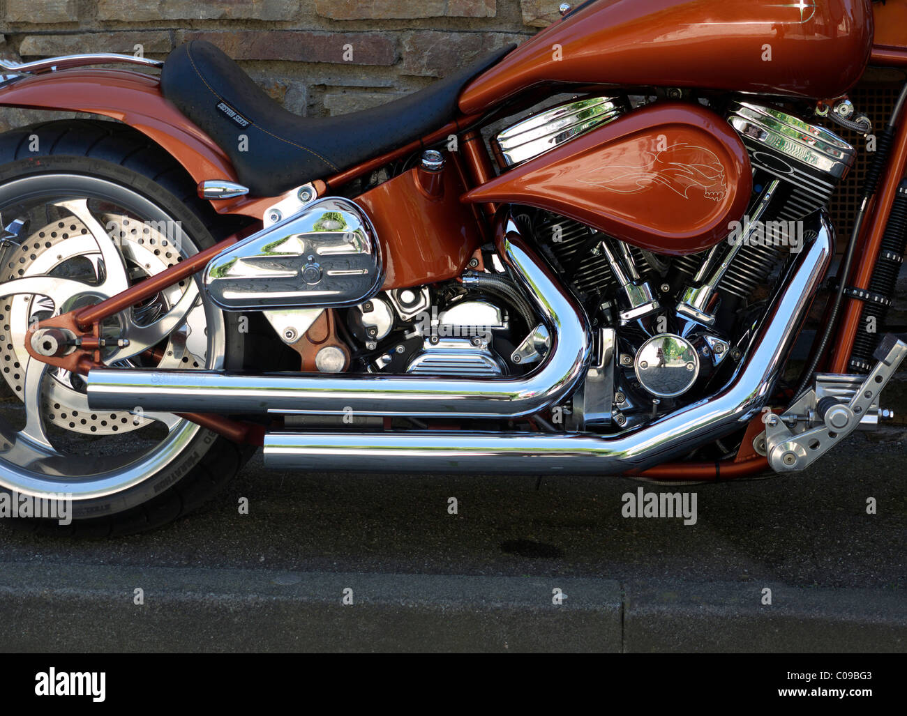 Detailed view of an iconic, American motorcycle Stock Photo - Alamy