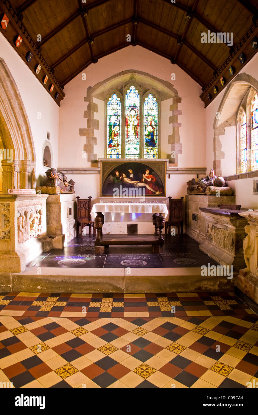 The Oglander Chapel in Brading church on the Isle of Wight Stock Photo ...