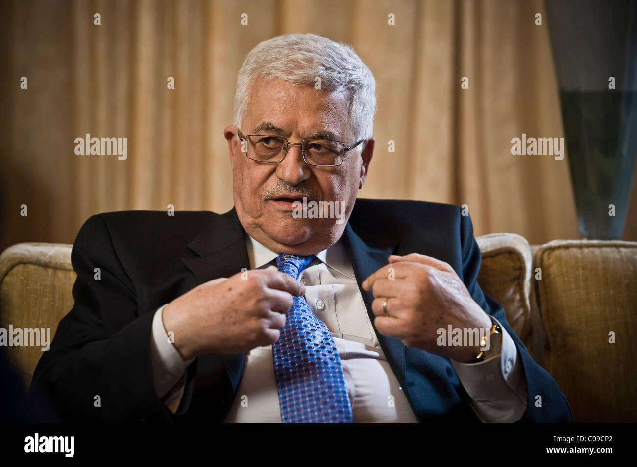 Mahmoud Abbas, chairman of the Palestine Liberation Organization PLO ...