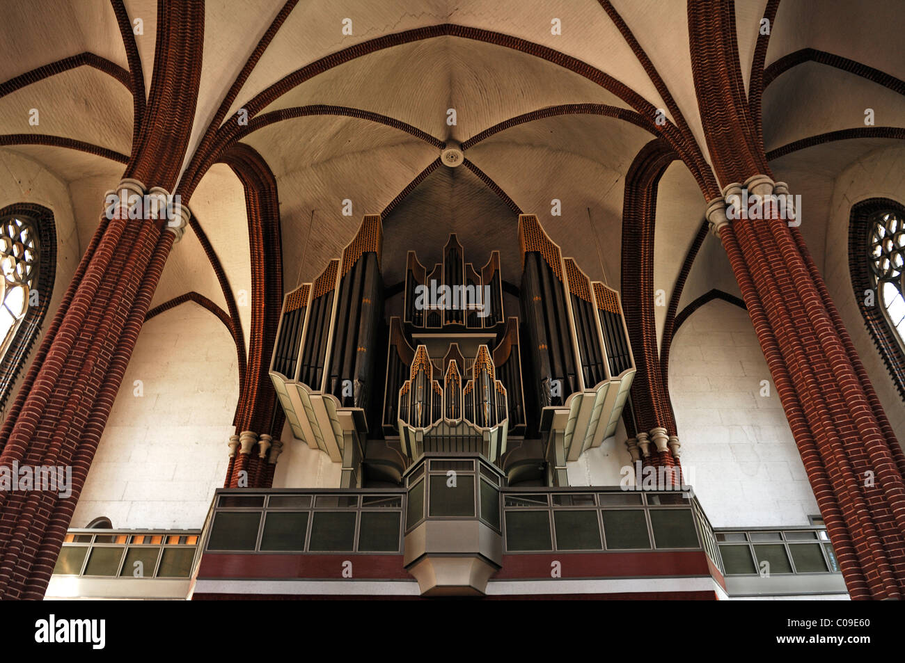 Vault and organ of the Neo-Gothic Christuskirche church, consecrated in ...