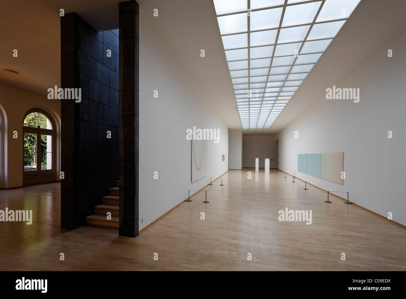 Modern exhibition space in the former lobby, Kurhaus Kleve art museum ...
