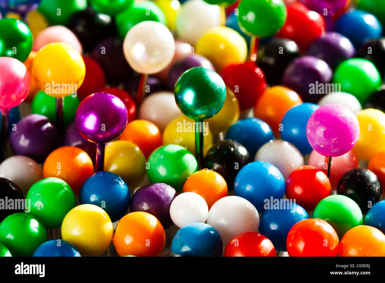 colorful pins closeup #2 Stock Photo - Alamy