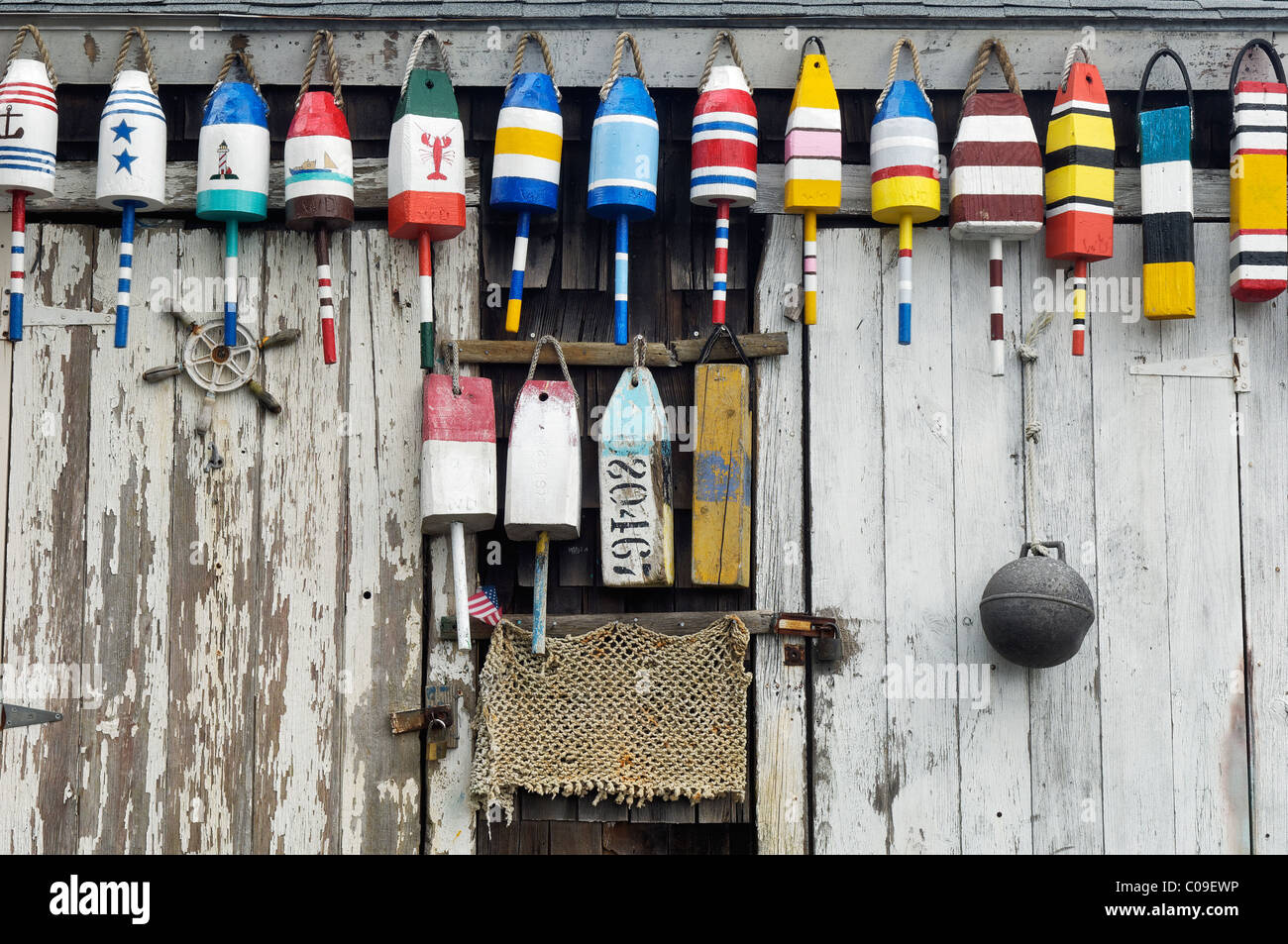 Lobster shack with buoys hi-res stock photography and images - Alamy