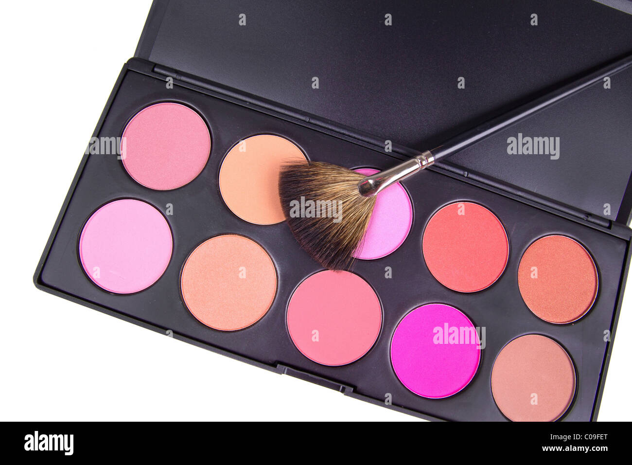 Professional make-up blush palette, closeup Stock Photo - Alamy