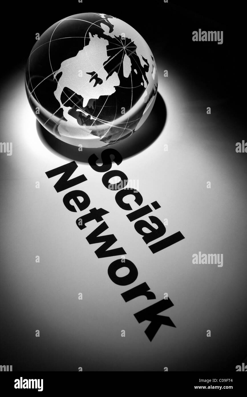 Global networking concept world Black and White Stock Photos & Images ...