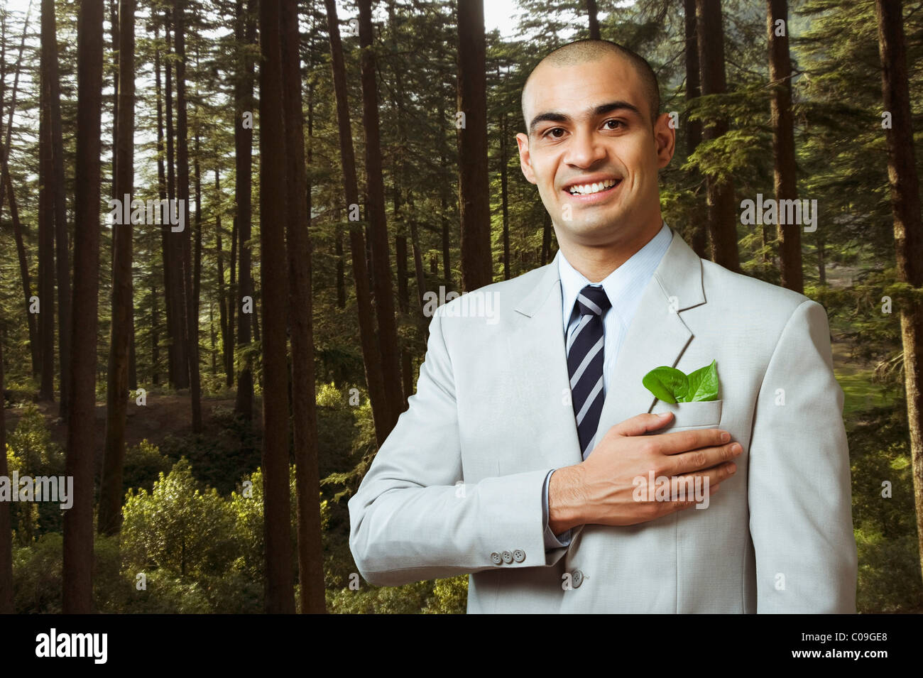 Portrait of a businessman smiling Stock Photo - Alamy