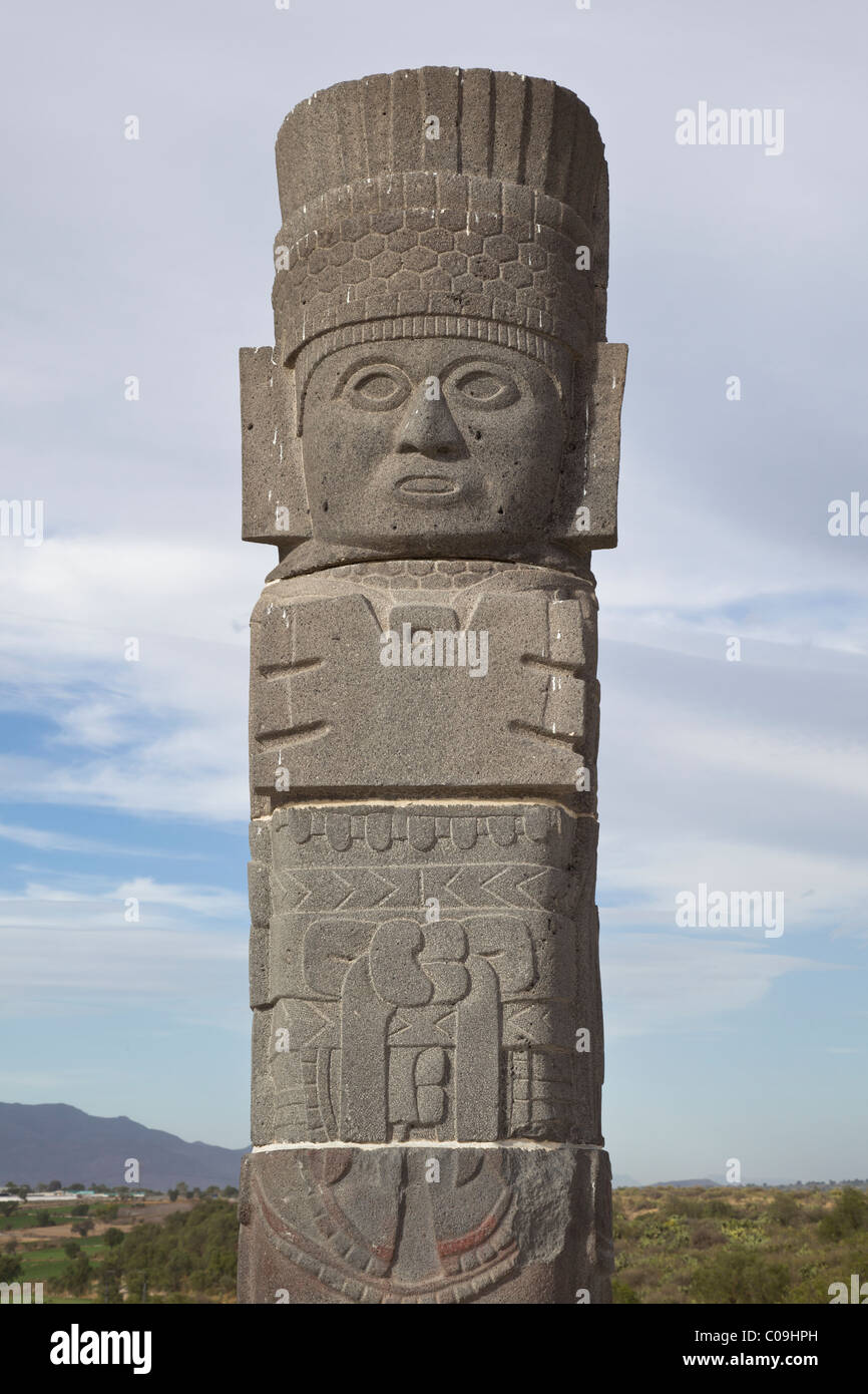 Toltec Atlantean Warrior figure faces the sun in the ancient Toltec ...
