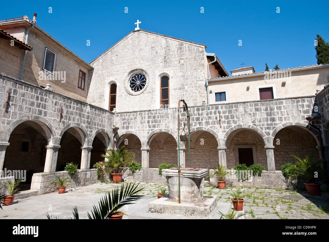 Franciscan monastery, Kosljun, Krk Island, Croatia, Europe Stock Photo ...