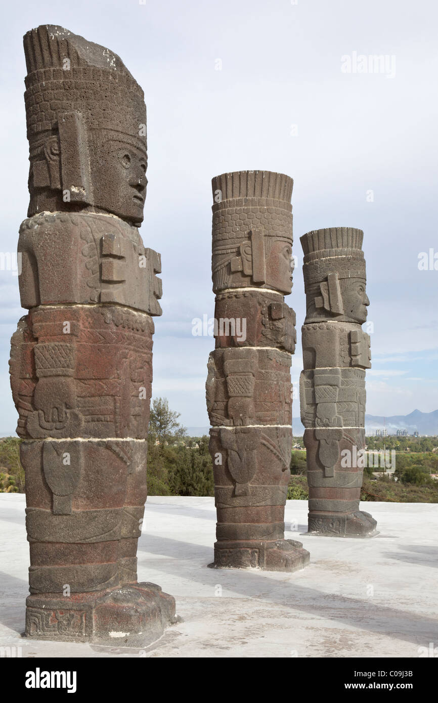 Atlantean Warrior figures face the setting sun on the Temple of the ...