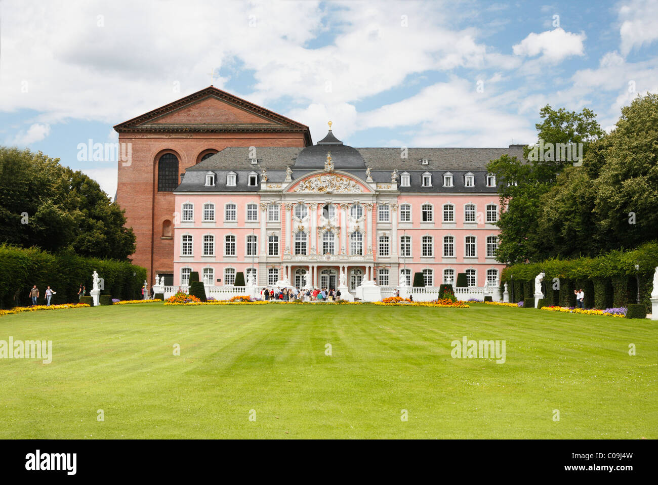View across the palace garden of the 'Kurfuerstliches Palais' Palace in ...