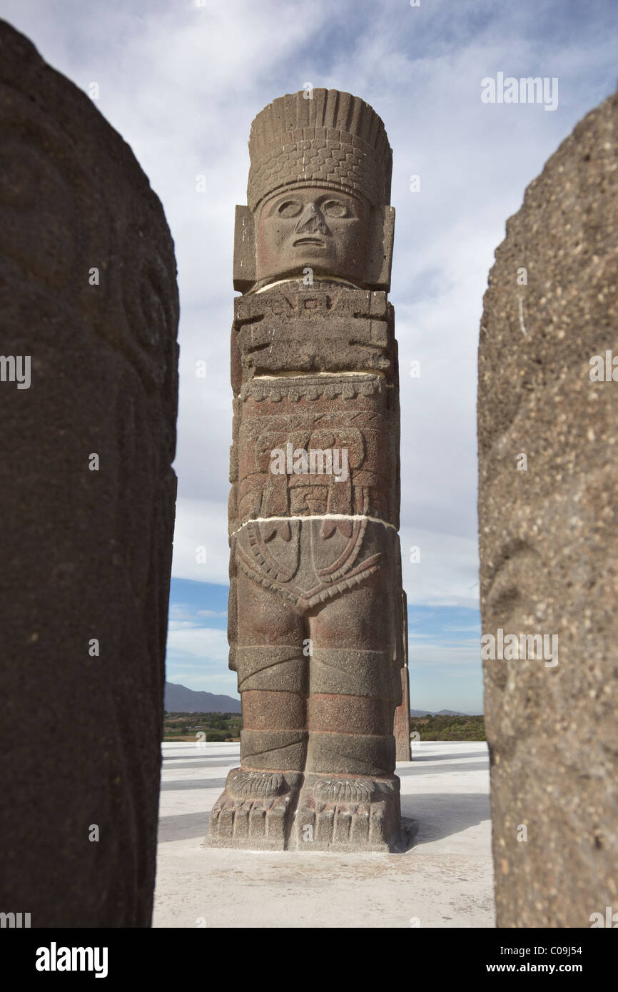 Atlantean Warrior figure face the setting sun on the Temple of the ...