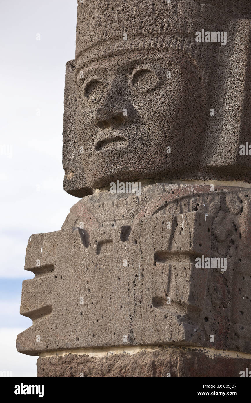 Detail of a Toltec Atlantean Warrior figure in the ancient Toltec ...