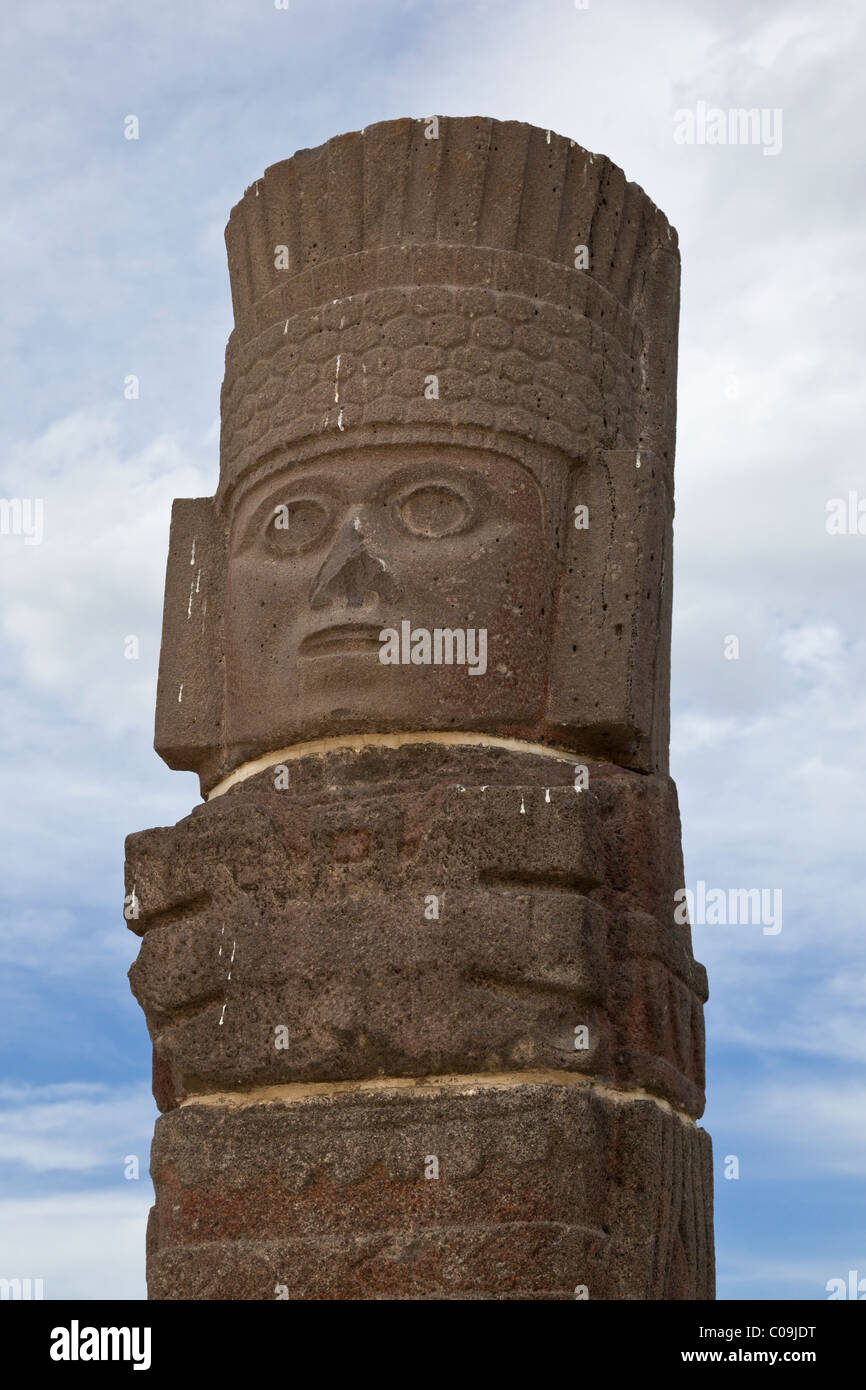 Detail of a Toltec Atlantean Warrior figure in the ancient Toltec ...