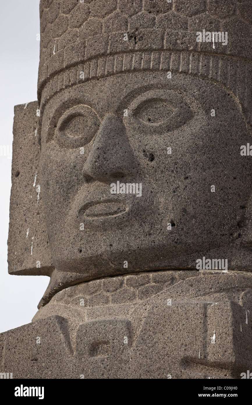 Detail of a Toltec Atlantean Warrior figure in the ancient Toltec ...