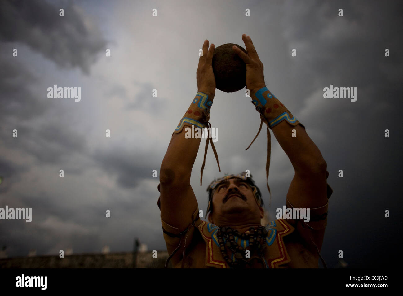 A Mayan ball player performs a ritual that asks for permission from the ...