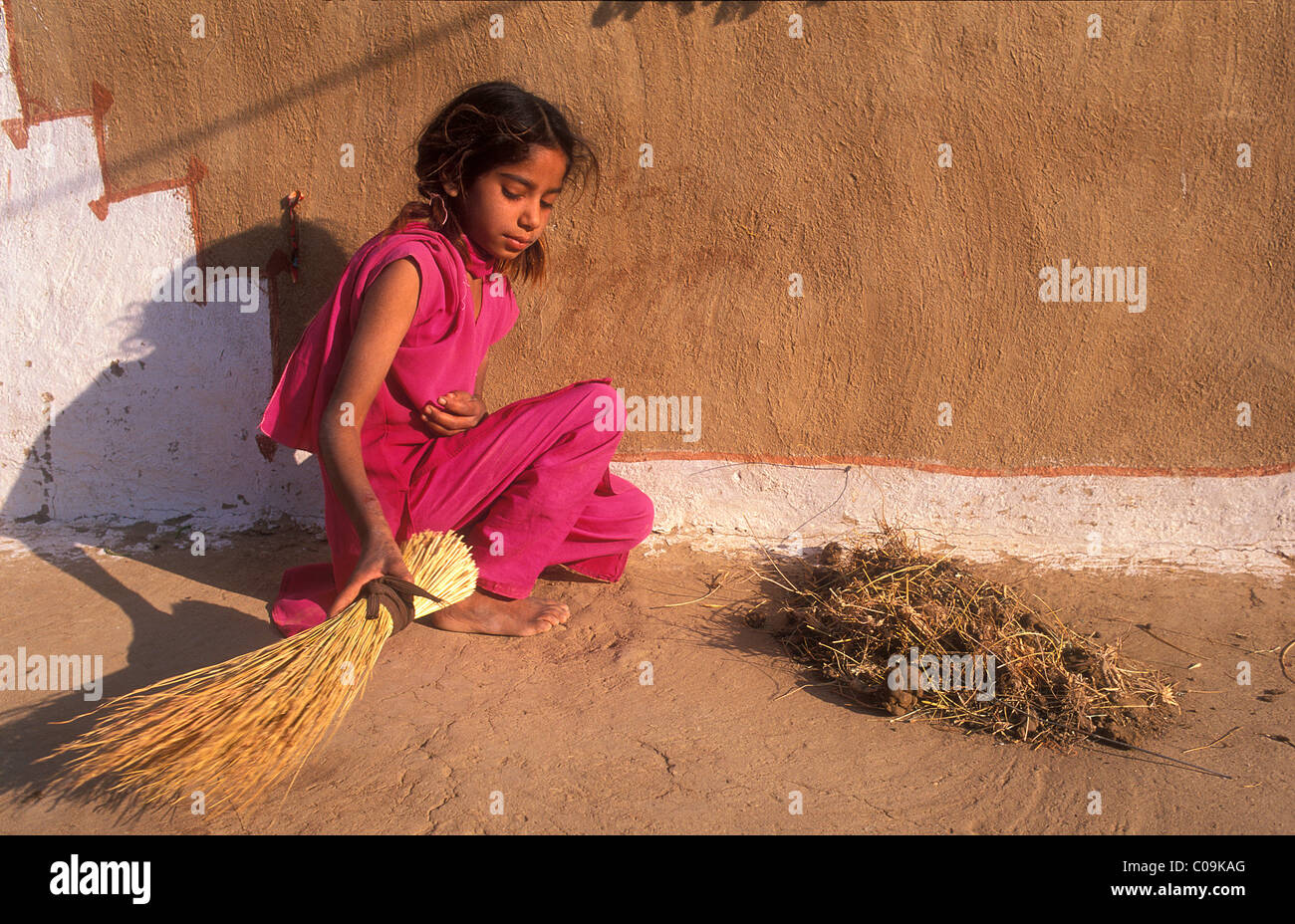 Indian sweeping broom hi-res stock photography and images - Alamy