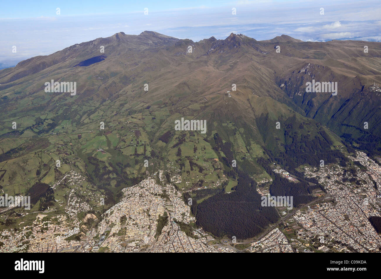 aerial view of Quito city Ecuador Stock Photo - Alamy