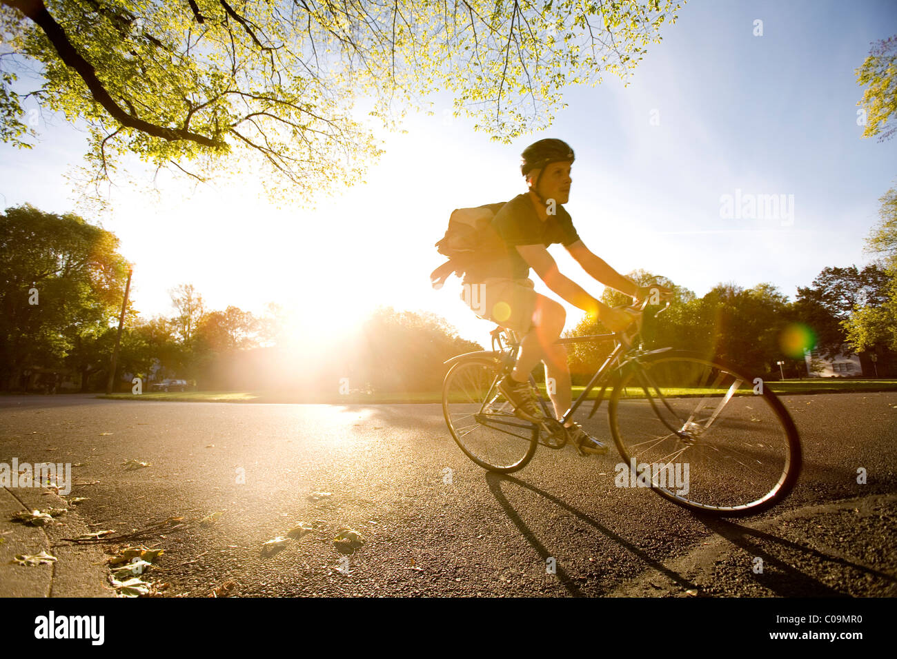 Man rides bike hi-res stock photography and images - Alamy